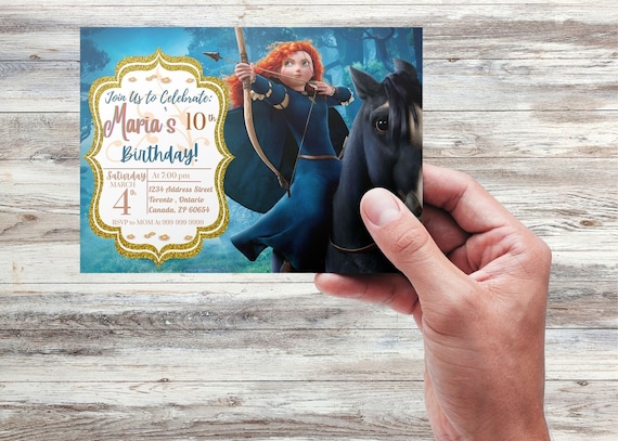 Princess Merida BRAVE BIRTHDAY Merida Editable Party - Etsy