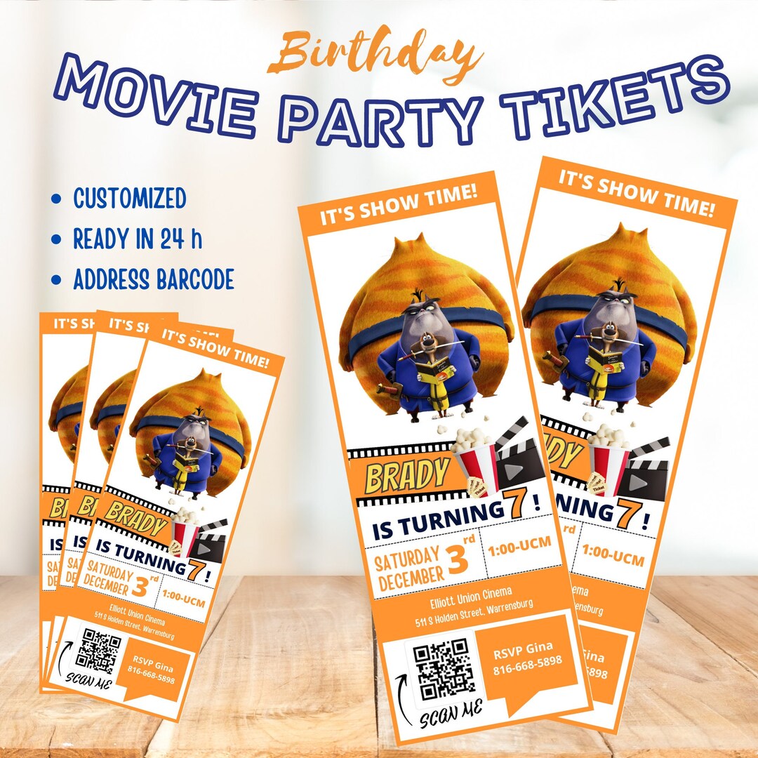 Paws of Fury Movie Birthday Invitation (digital Download) - Etsy
