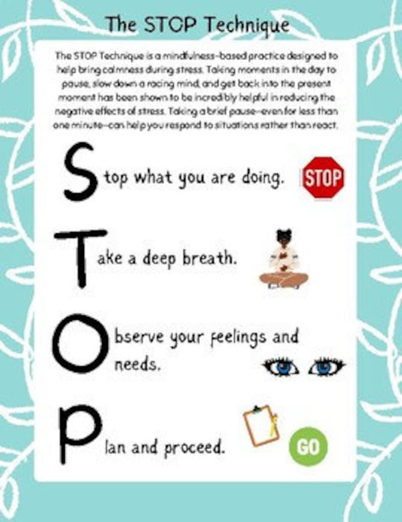 The Stop Technique - Etsy