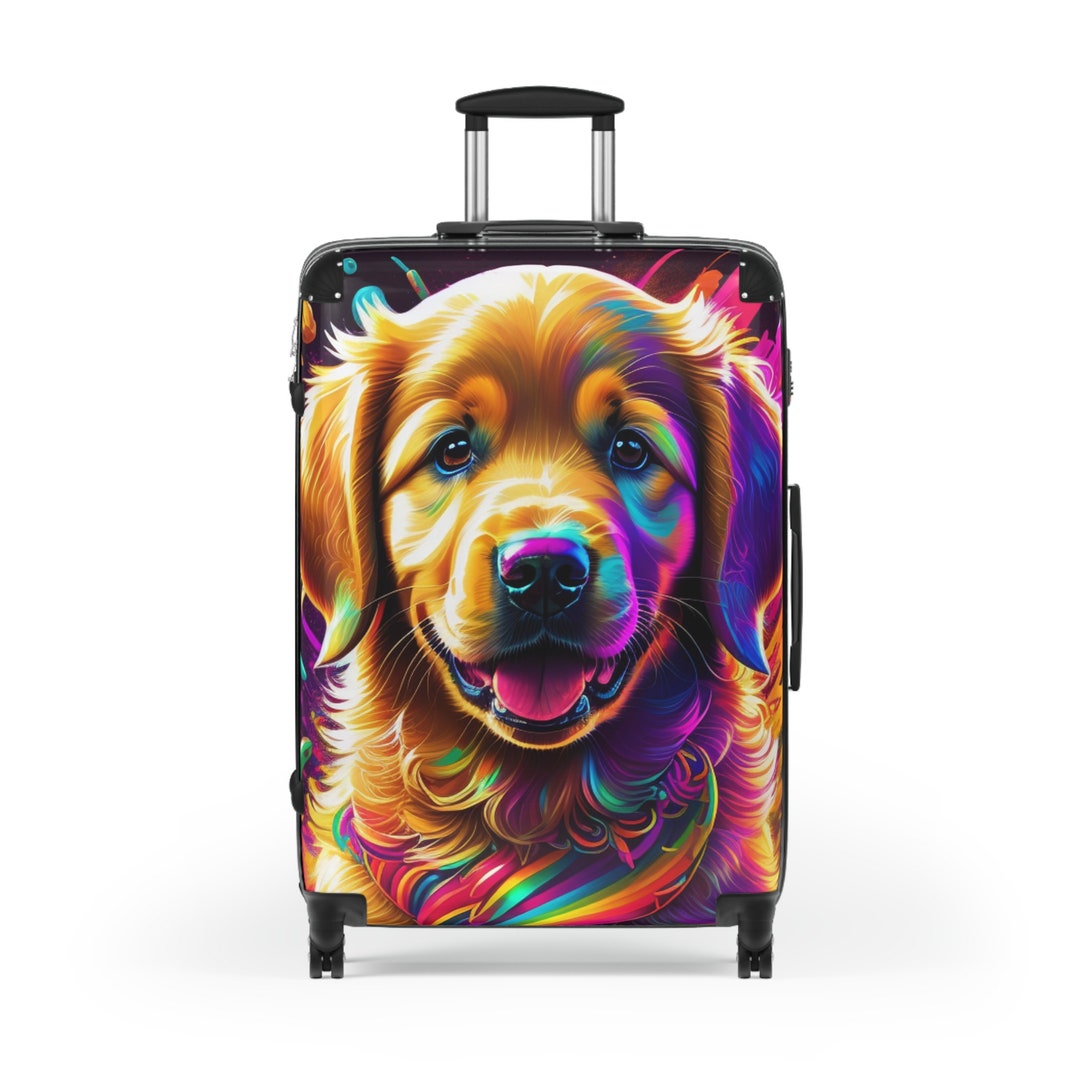 Kids Suitcase, Puppy, Golden Retriever, Luggage, Carry On, Travel ...