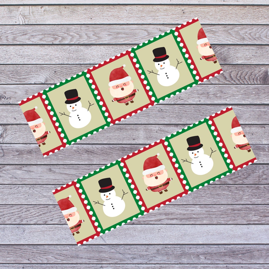 Printable Christmas Napkin Ring, Table Decor, Santa Napkin Ring, X-mas ...