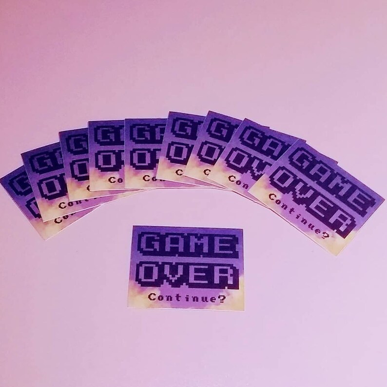 Game Over Aesthetic Sticker - Etsy