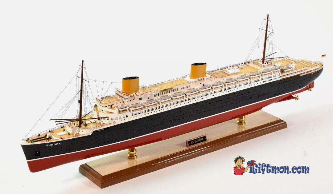 SS EUROPA Light Ocean Liner Passenger Ship 38" Detailed Fully Built ...