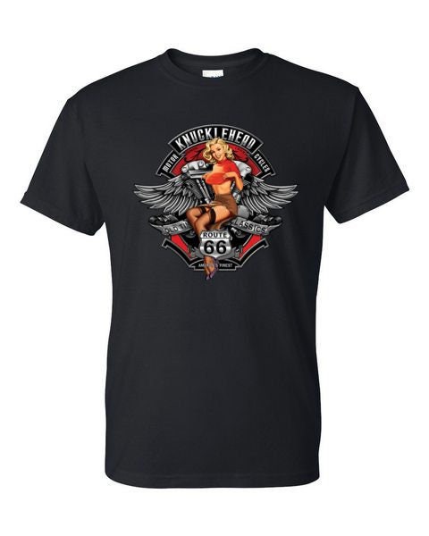 T-shirt Sexy KNUCKLEHEAD FOREVER Bikes Babes Hot Rod Route 66 Fun Adult - Etsy