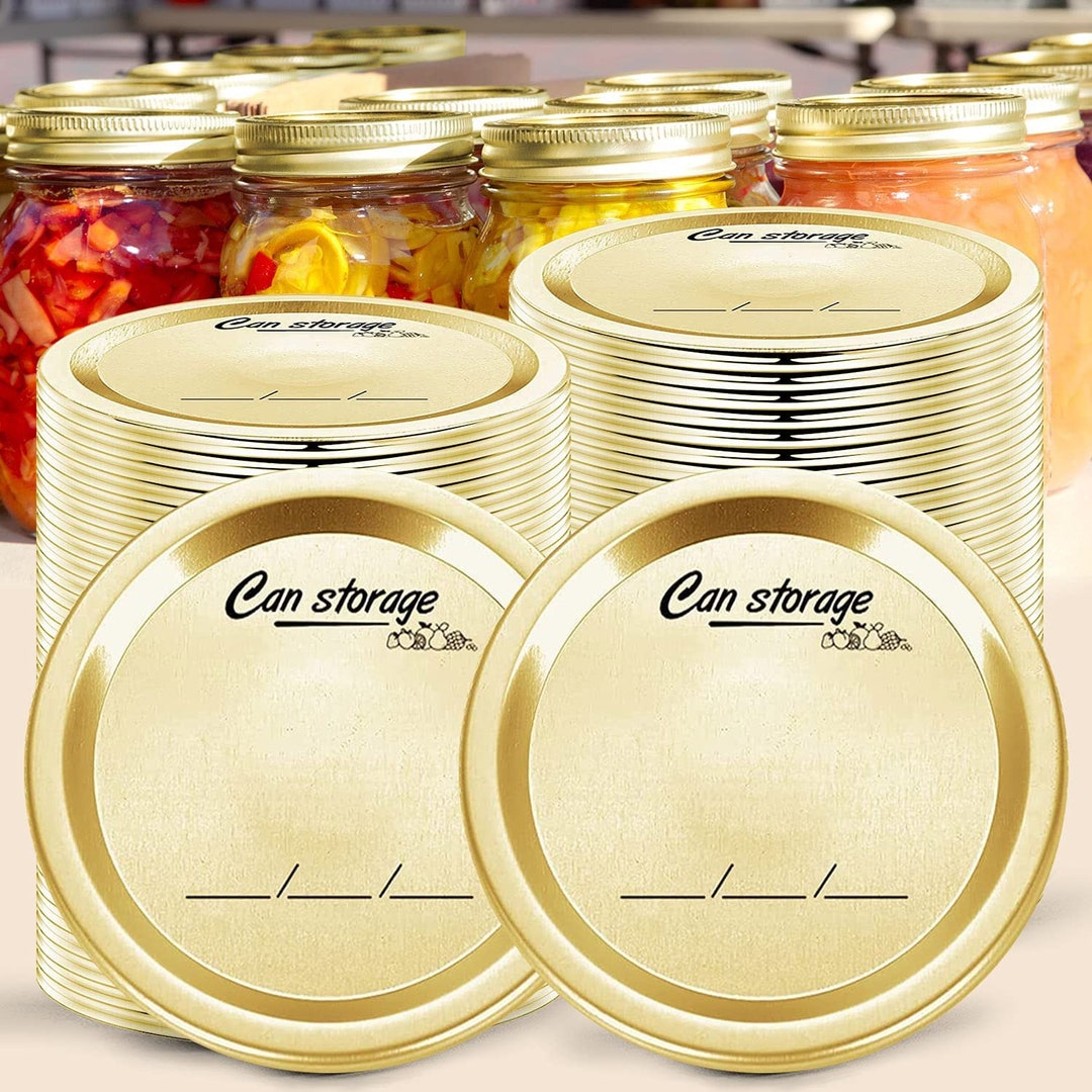 150/200-count [70mm Regular Mouth] Gold Color Canning Lids for Ball ...