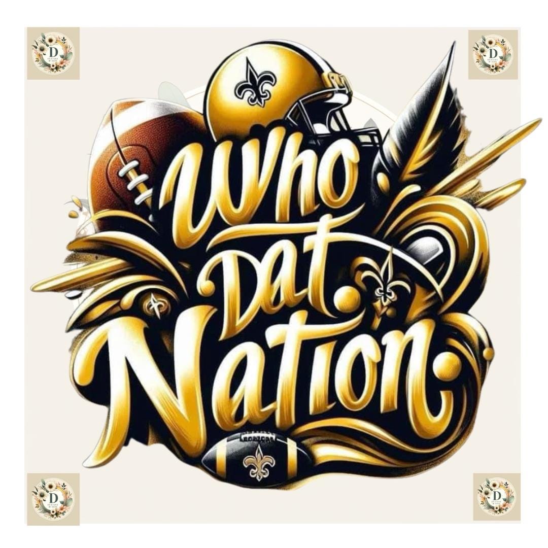 New Orleans Saints 'WHO Dat" PNG File - Etsy
