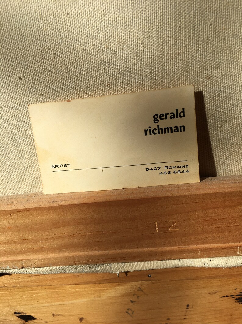 Gerald Richman Original Painting - Etsy
