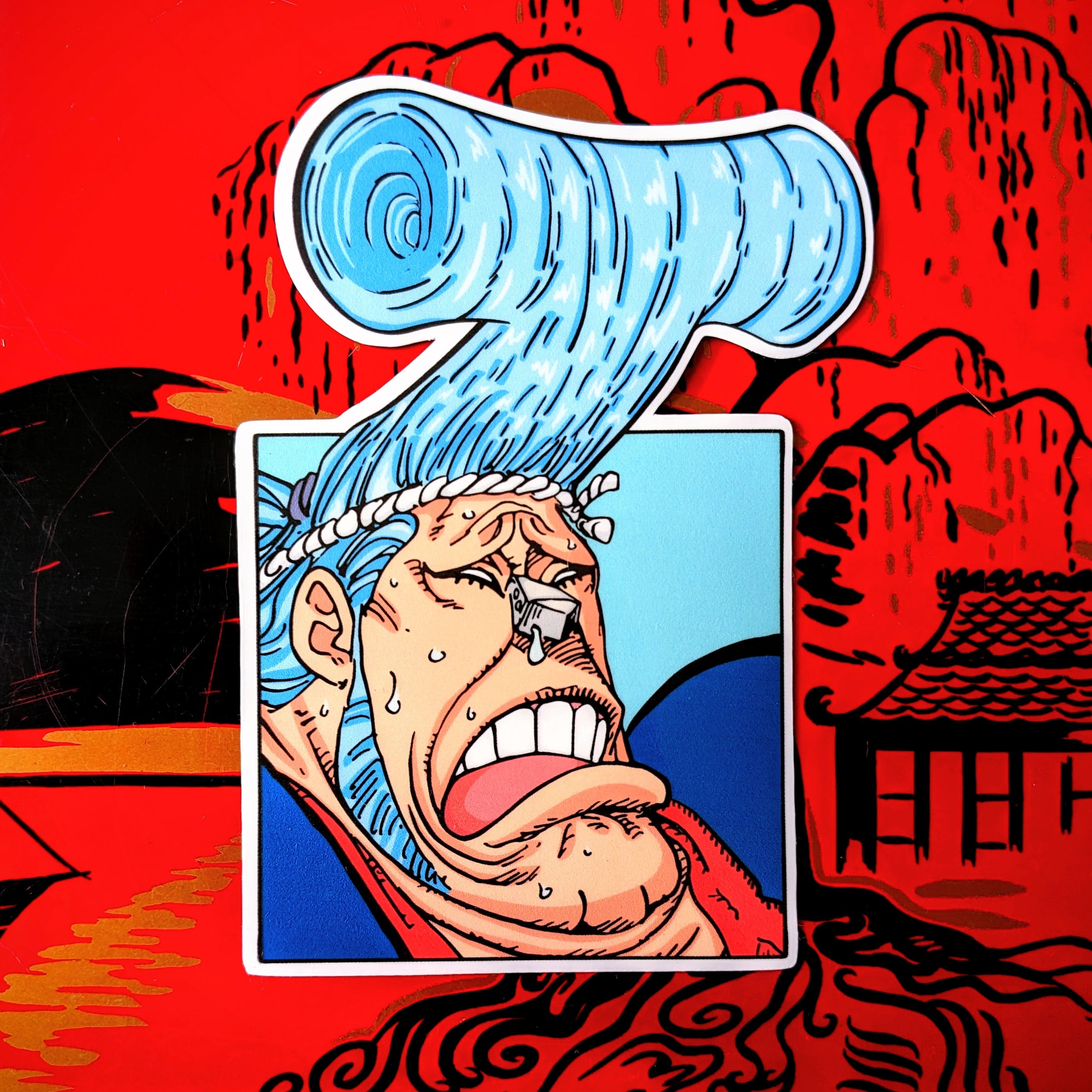 Geisha HUH Face Sticker Vinyl Waterproof Sticker 3 - Etsy