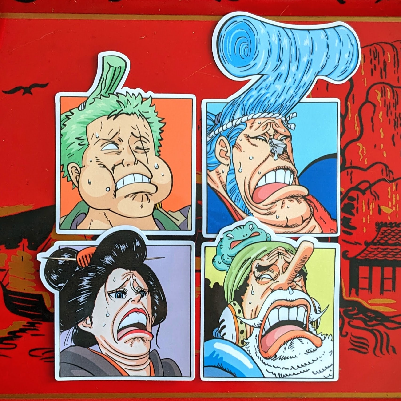 Geisha HUH Face Sticker Vinyl Waterproof Sticker 3 - Etsy