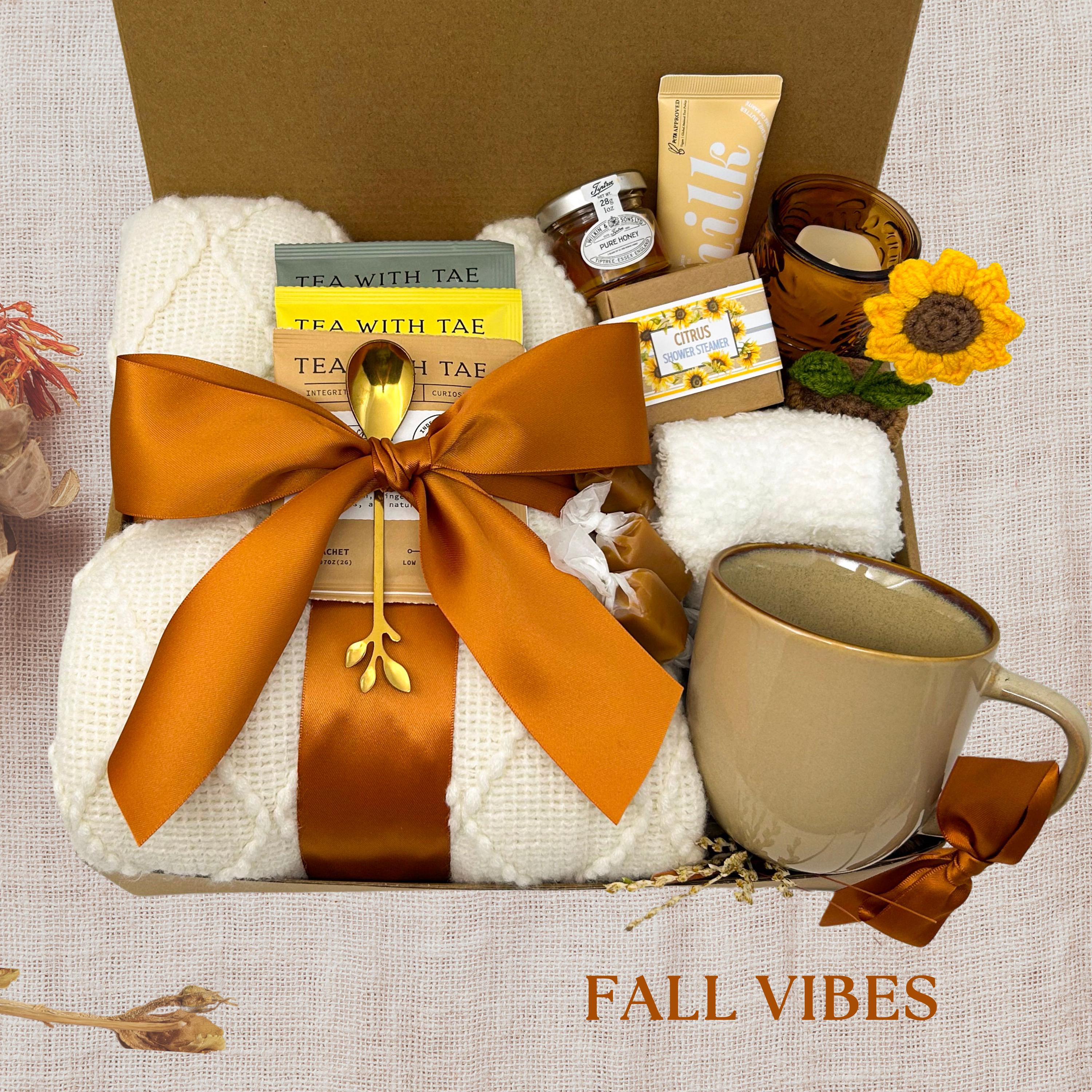 Seasonal Thank You Gift Box, Self Care Gift Basket, Holiday Box With ...