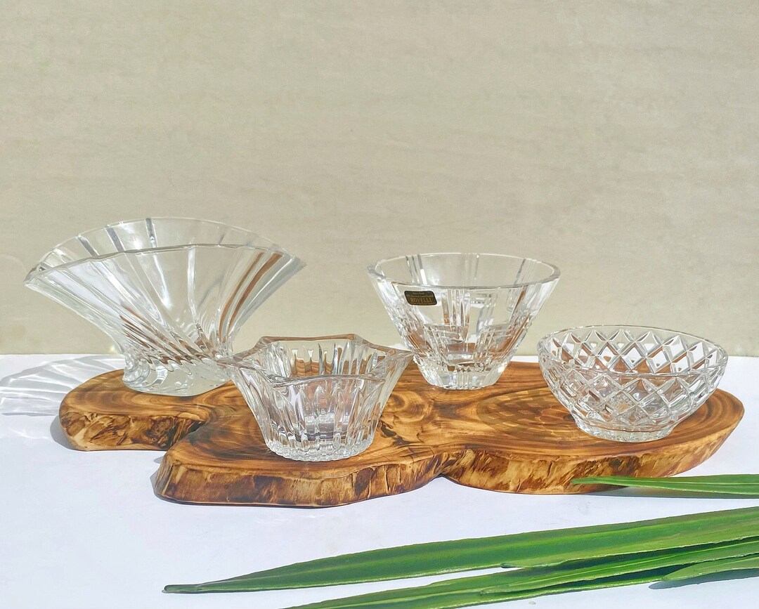 Vintage Crystal Catch All Bowls - Etsy