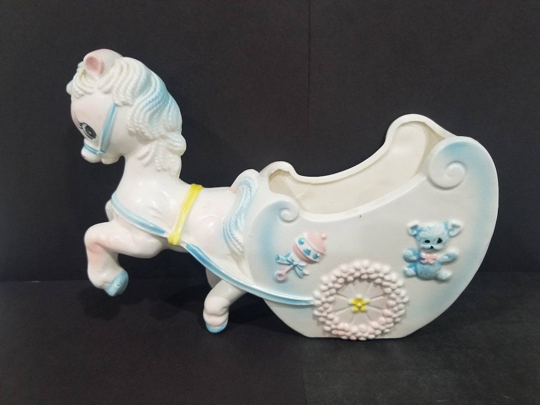 Inarco Japan Horse and Carriage Baby Planter - Etsy