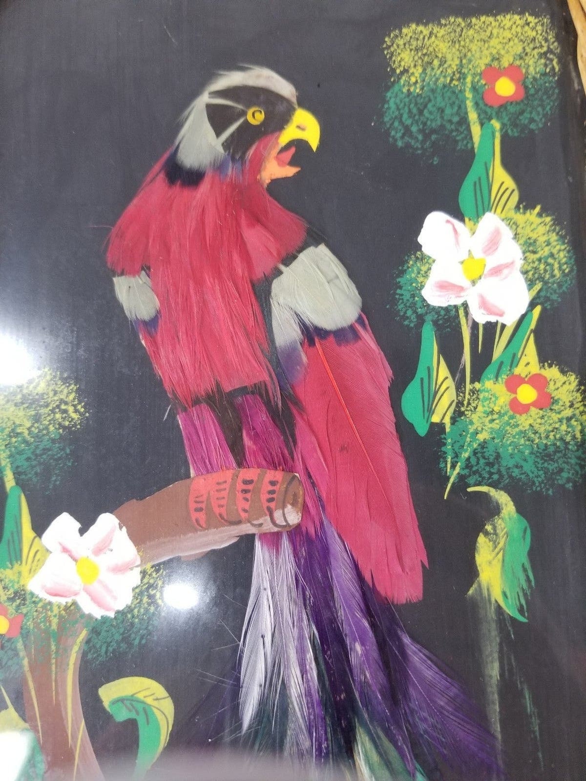 Mexican Feathercraft Art Bird Picture - Etsy