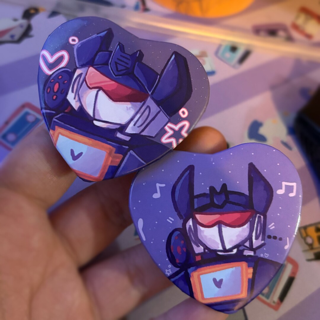 Soundwave Heart Buttons | Tf G1 - Etsy