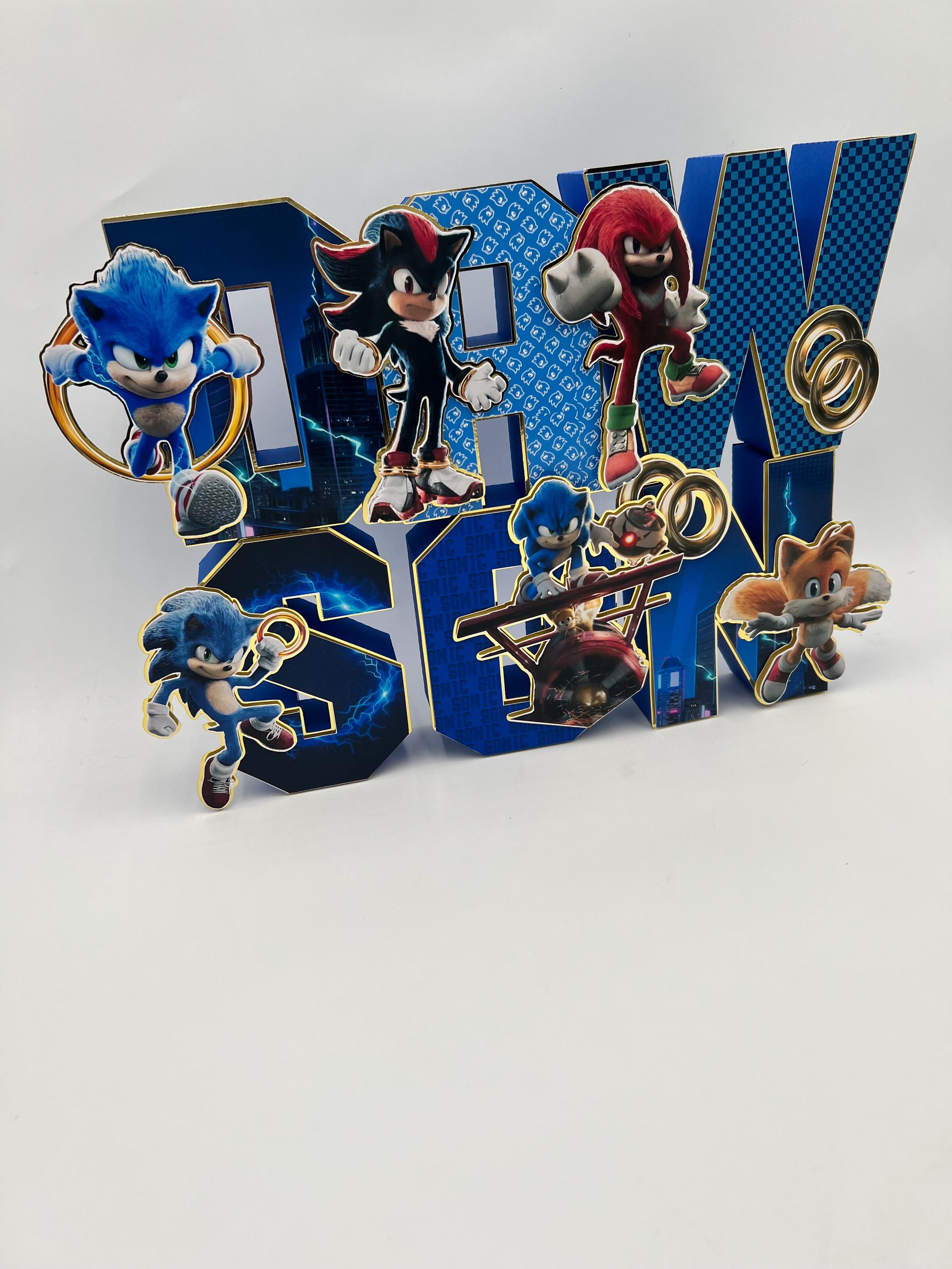 Custom Sonic the Hedgehog 3D Letters / Sonic Birthday Party Decorations ...