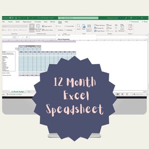12-month Excel Budget Spreadsheet | Excel Spreadsheet | Budget ...
