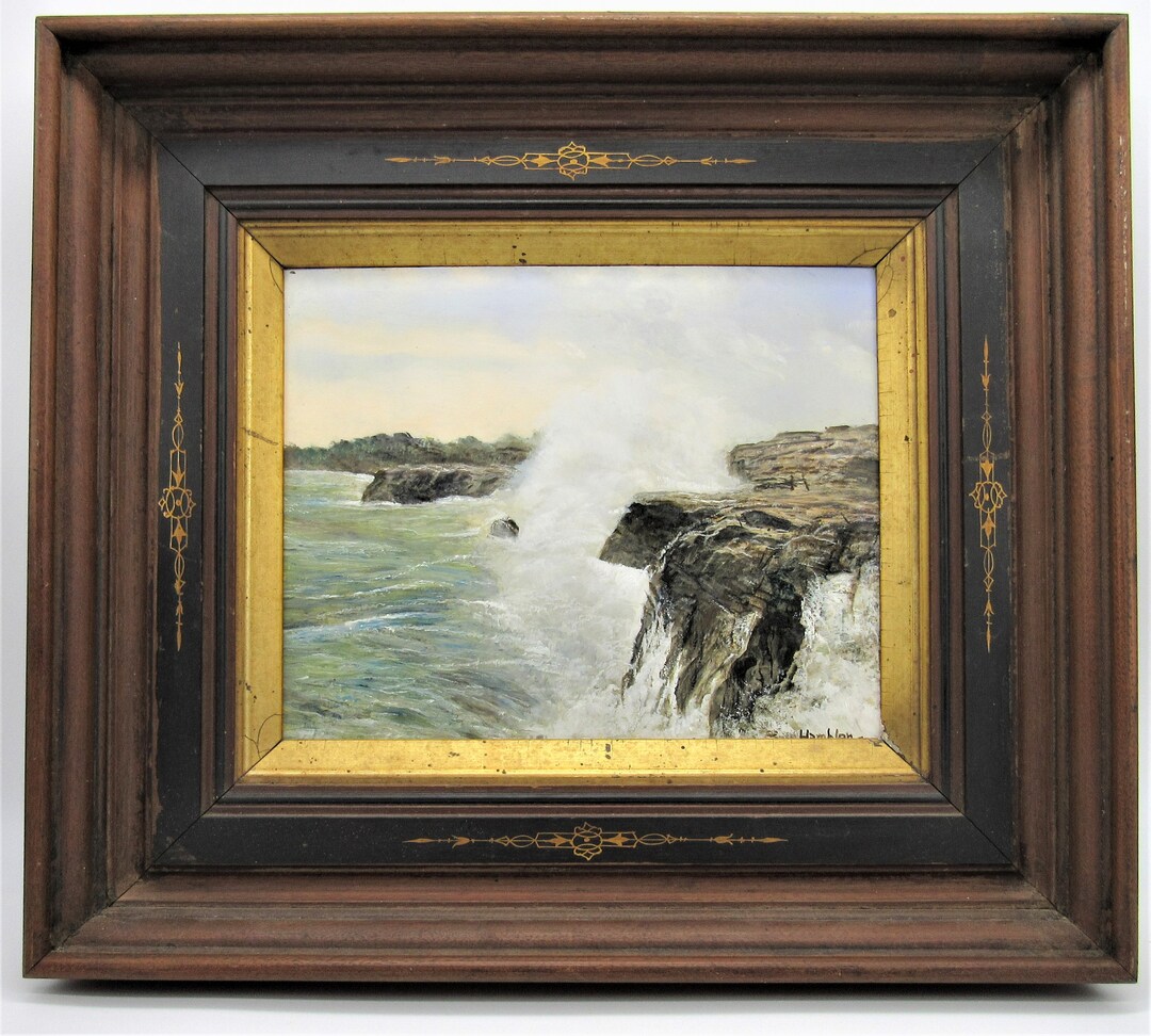 Robert Hamblen Original Oil on Canvas Board Painting of Ocean - Etsy