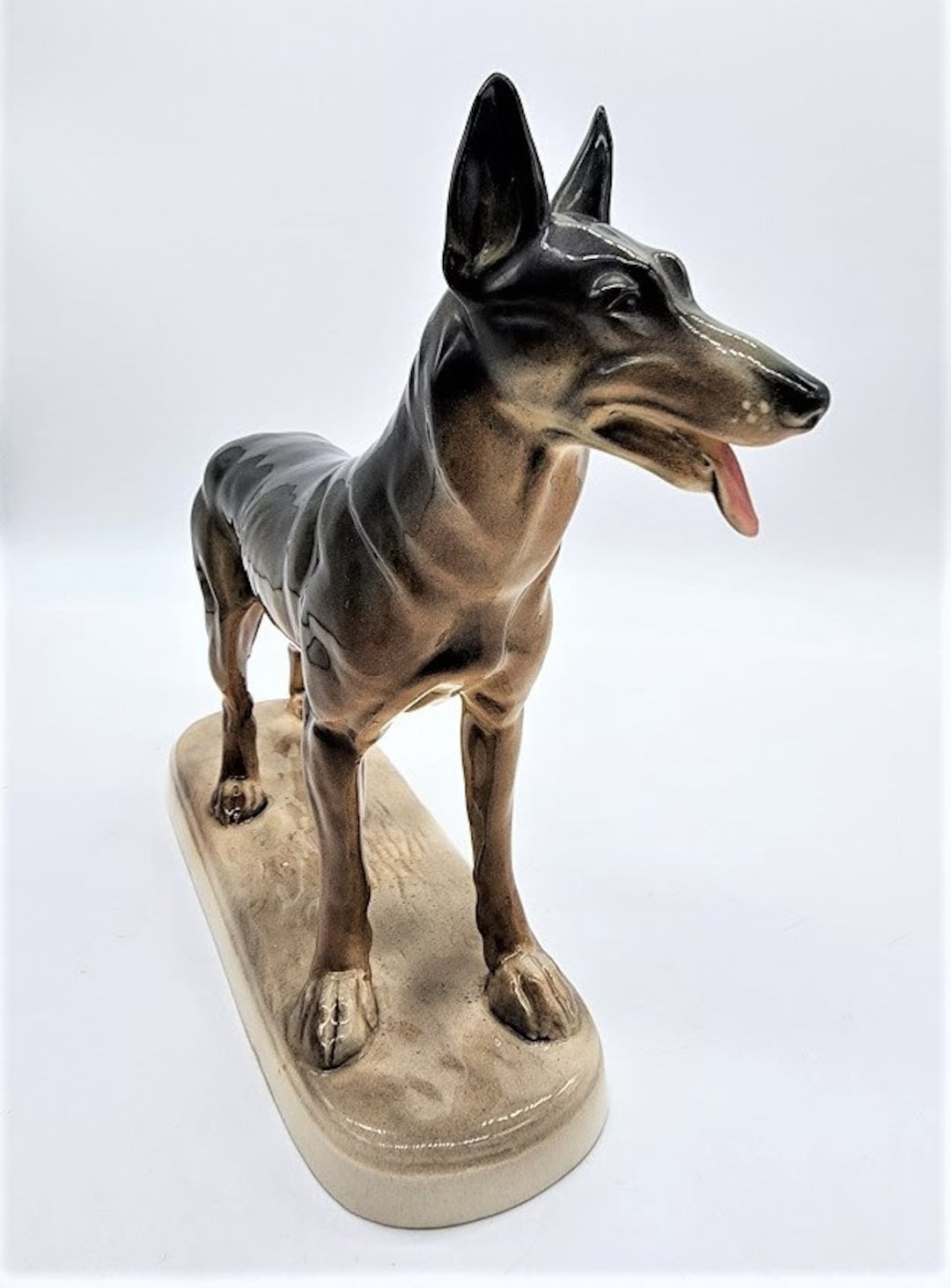 Vintage Hertwig German Shepherd Porcelain Figurine, Katzhütte East ...