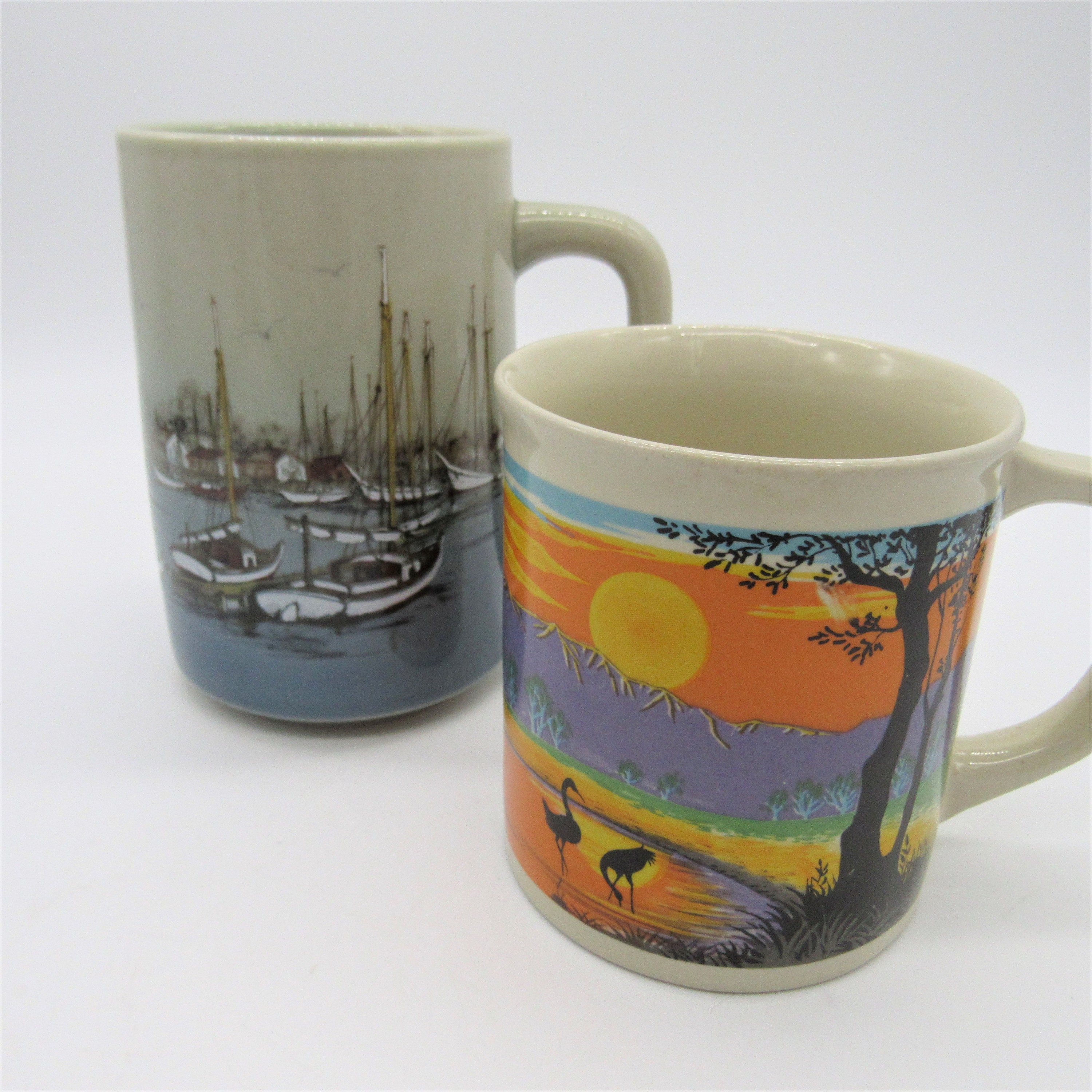 Hand Painted Vintage Coffee Mugs Made in Japan Otagiri - Etsy