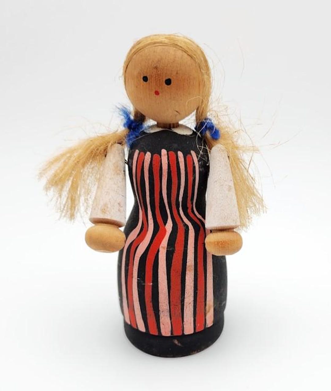 Vintage Swedish Handmade Wooden Doll, Swedish Folk Art - Etsy