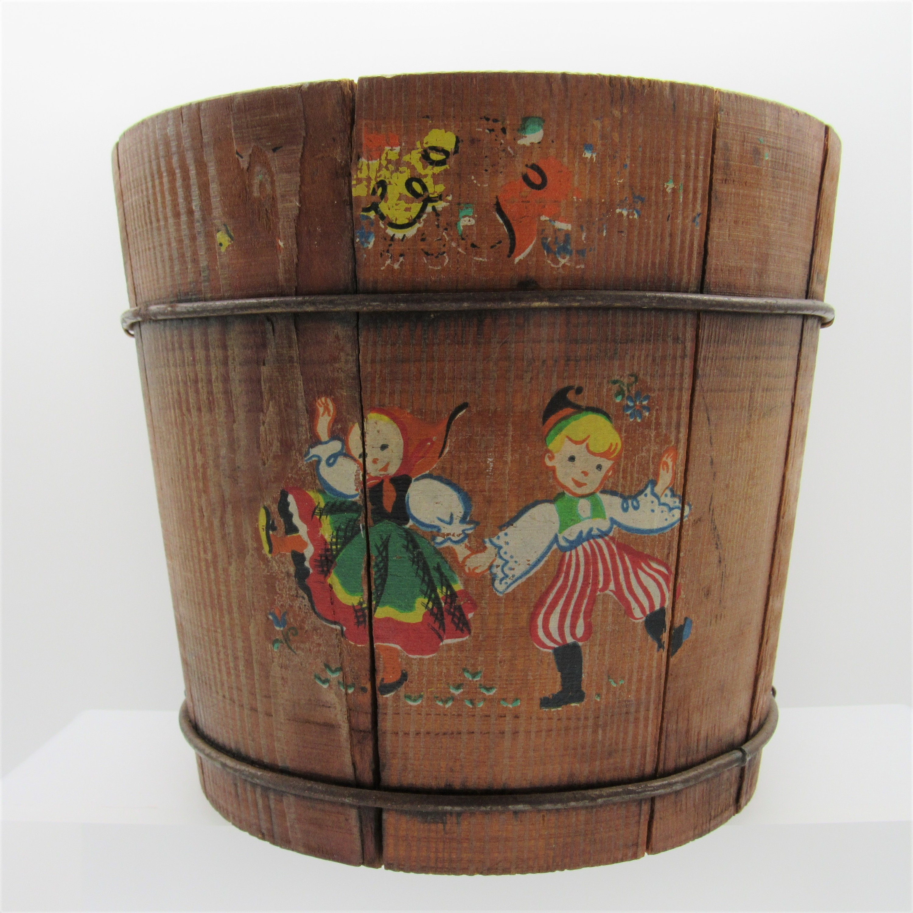 Antique Primitive Wooden Bucket New England Staved Painted - Etsy