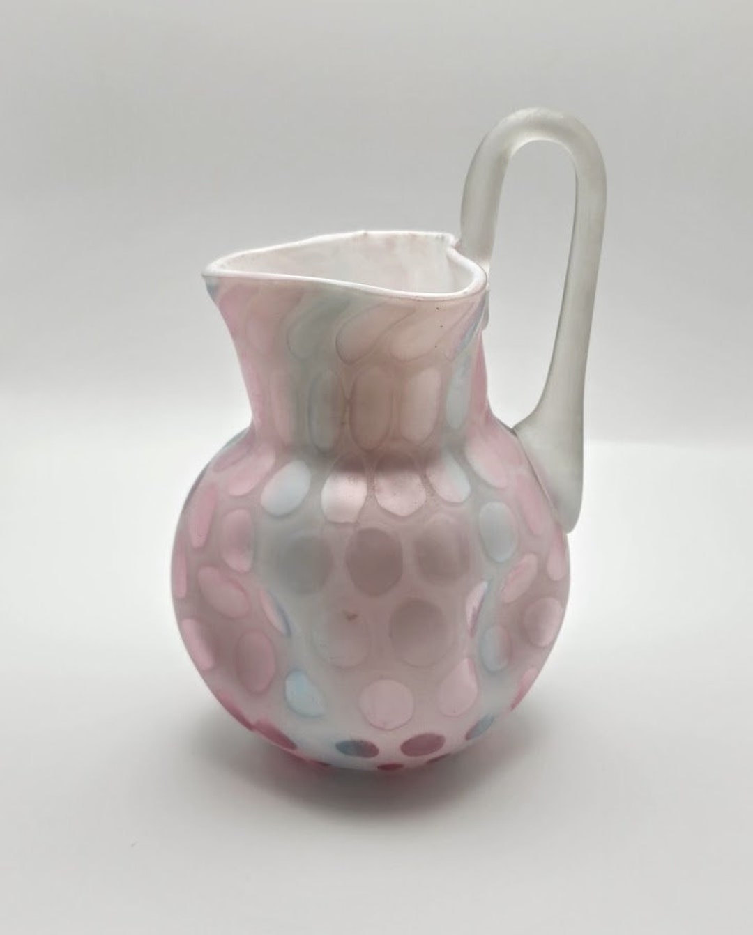 Antique Phoenix Glass Small Water Pitcher Satin Mother of Pearl, Spot ...