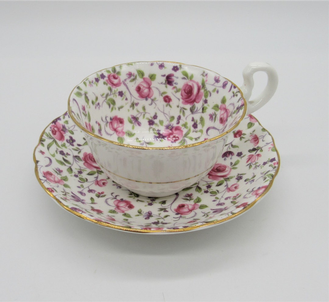Radfords Fine Bone China Cup and Saucer 8538 Chintz Pattern, Made in ...