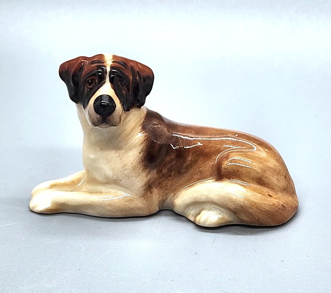 Vintage Royal Doulton Miniature St. Bernard Dog Figurine K19 - Etsy