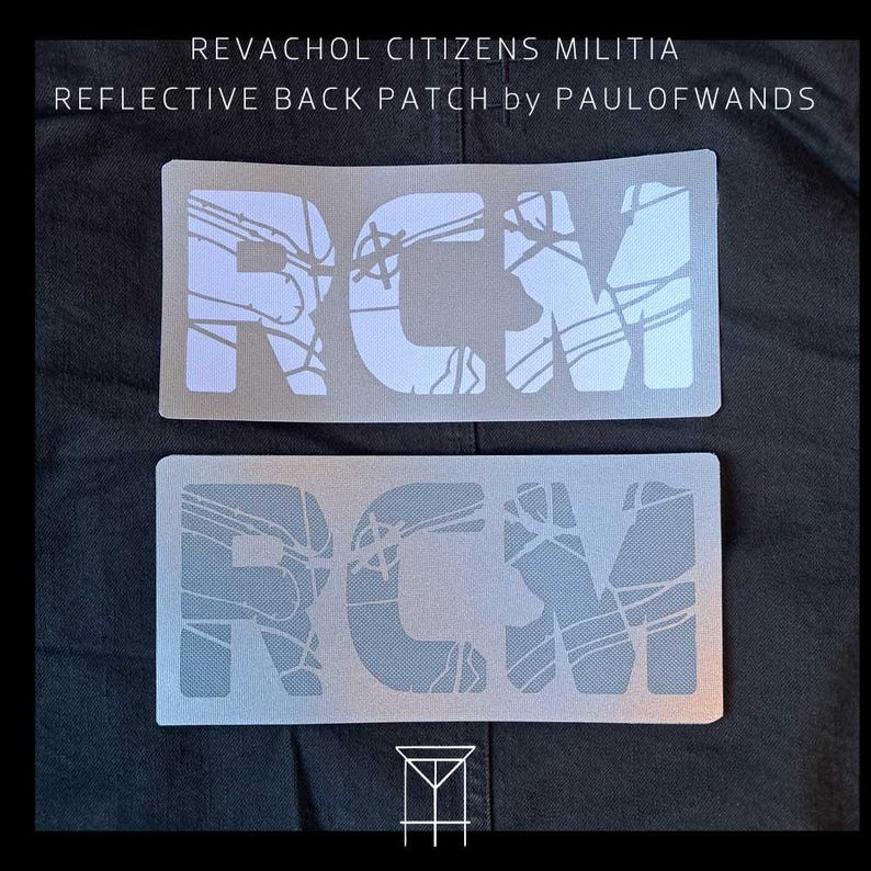 Disco Elysium - Revachol Citizens Militia RCM Lettering Reflective BACK ...