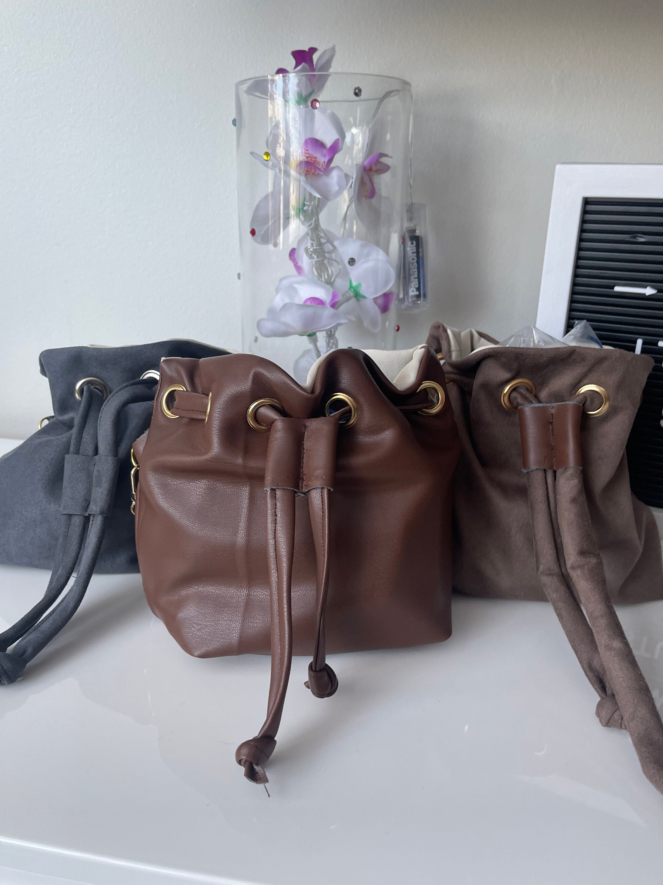 Mini Drawstring Bucket Bag| Handmade| Gift Ideas| Bridesmaid ...