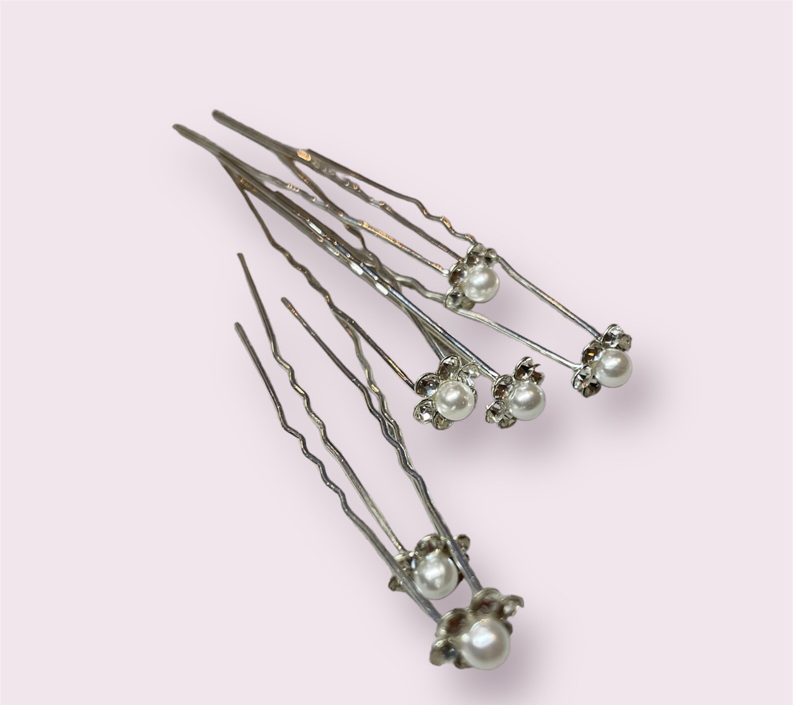 Crystal Hair Pins|silver Bridal Pins | Rhinestone Crystal | 6mm Pearl ...