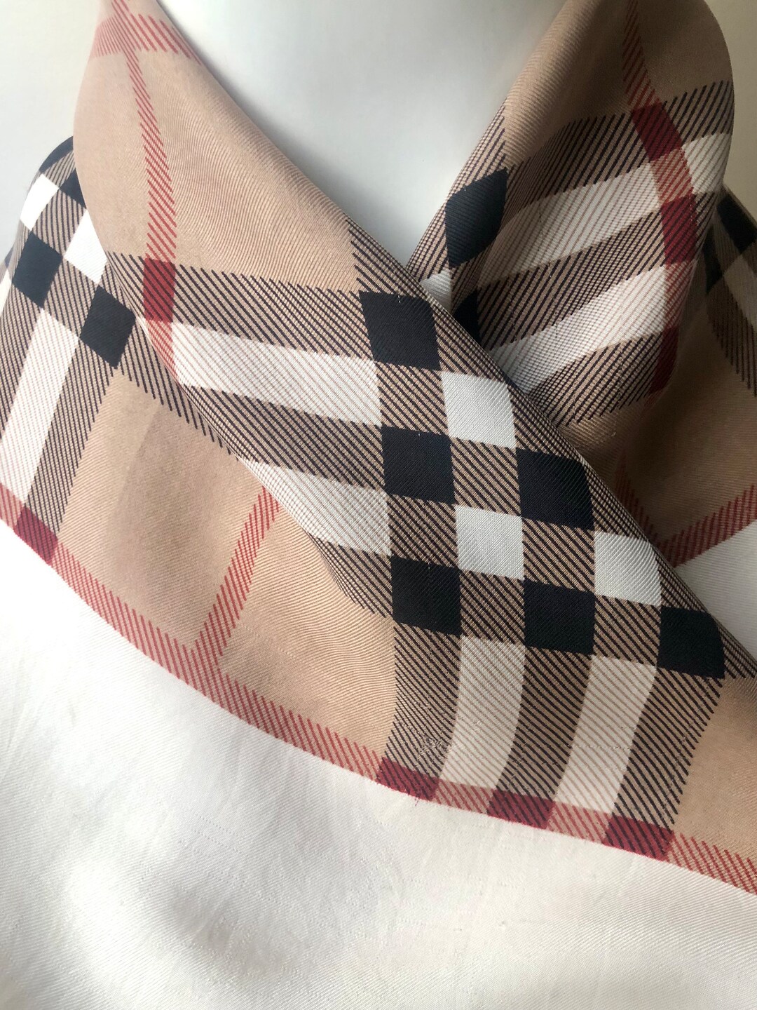 Vintage Burberry Silk Scarf Classic Burberry Scarf Women Scarves Gift ...