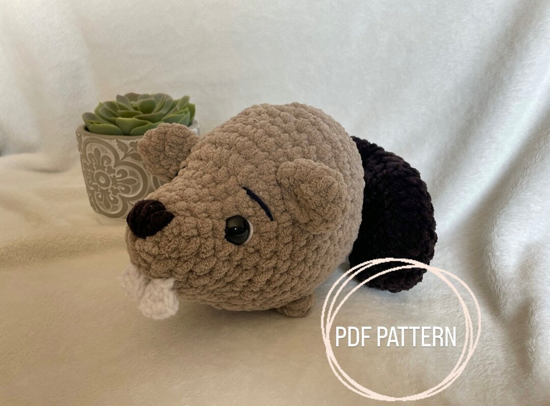 Banjo the Beaver PDF Crochet Pattern | Chubby Critters Collection - Etsy