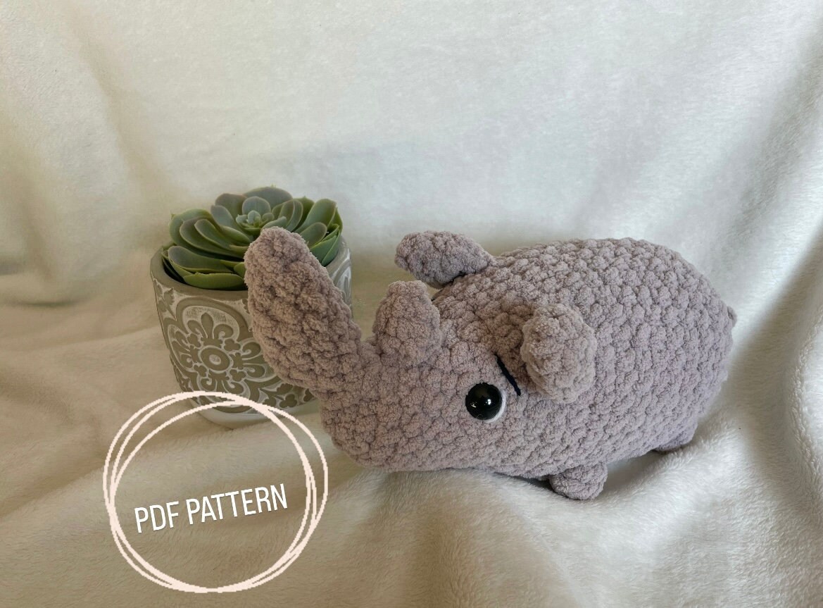Ruby the Rhino PDF Crochet Pattern | Chubby Critters Collection - Etsy