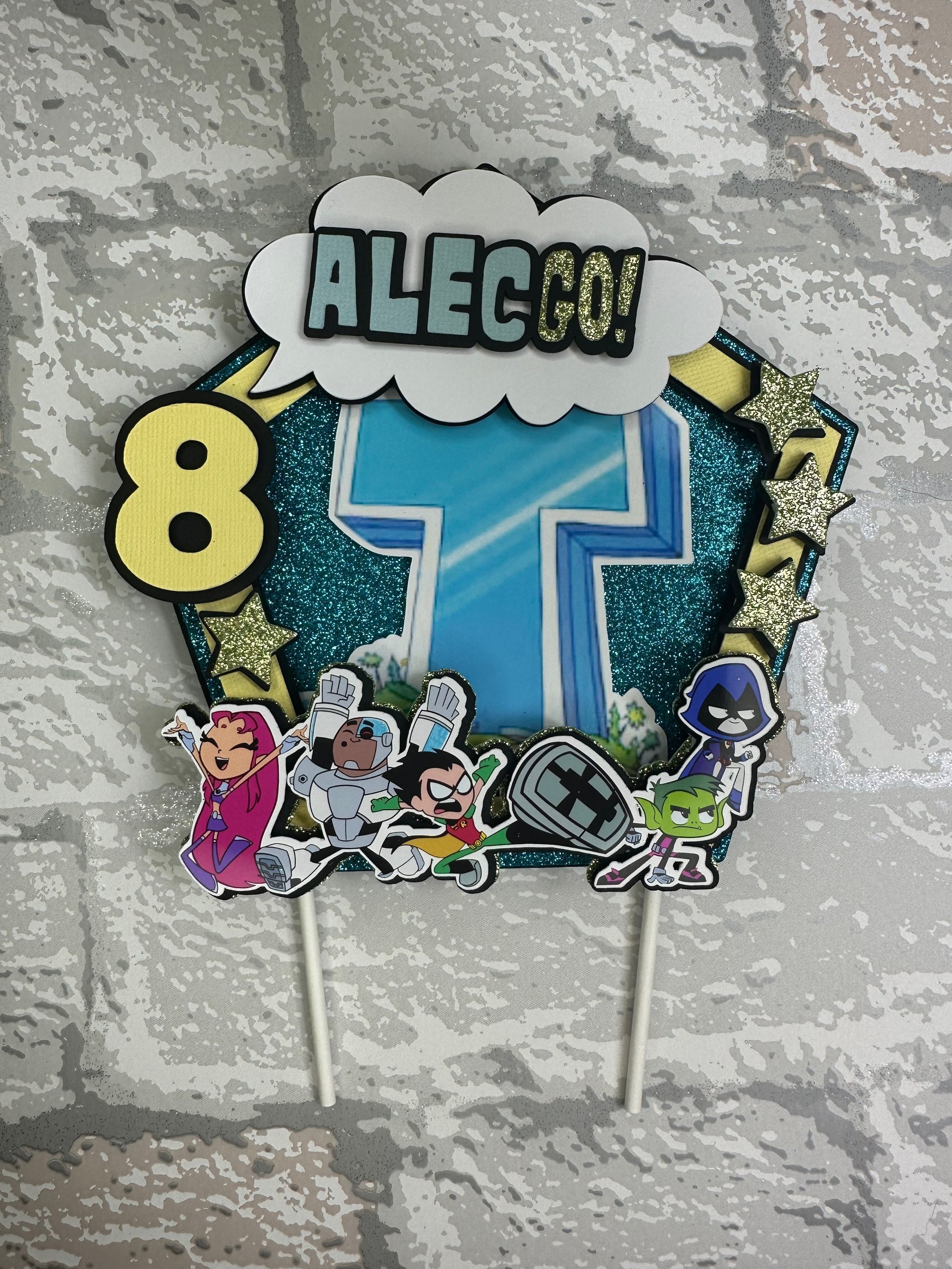 Teen Titans Go Cake Topper / Personalised Cake Topper - Etsy UK