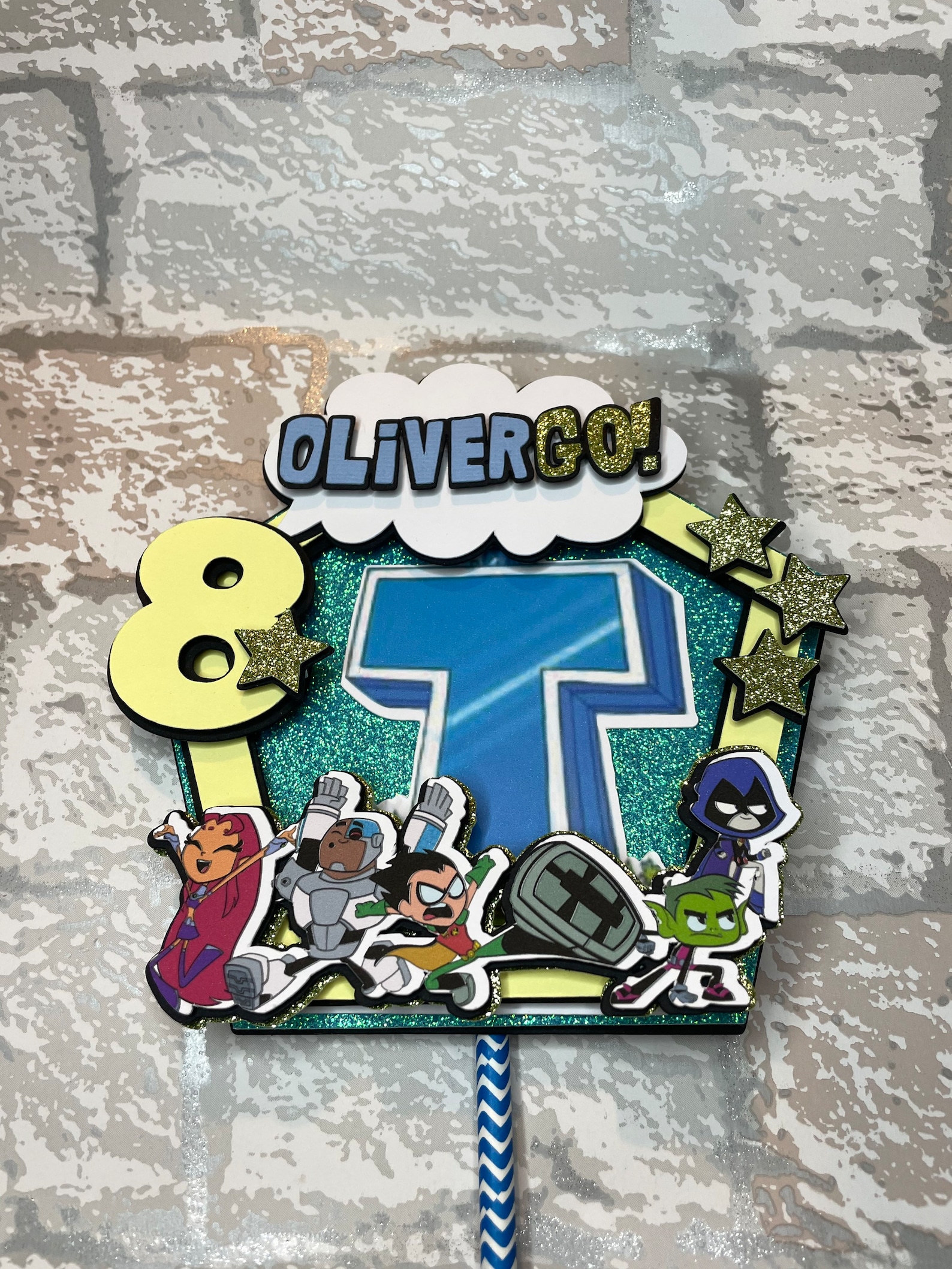 Teen Titans Go Cake Topper / Personalised Cake Topper - Etsy UK