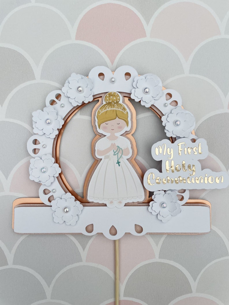 Holy Communion Cake Topper/first Communion Cake | Etsy