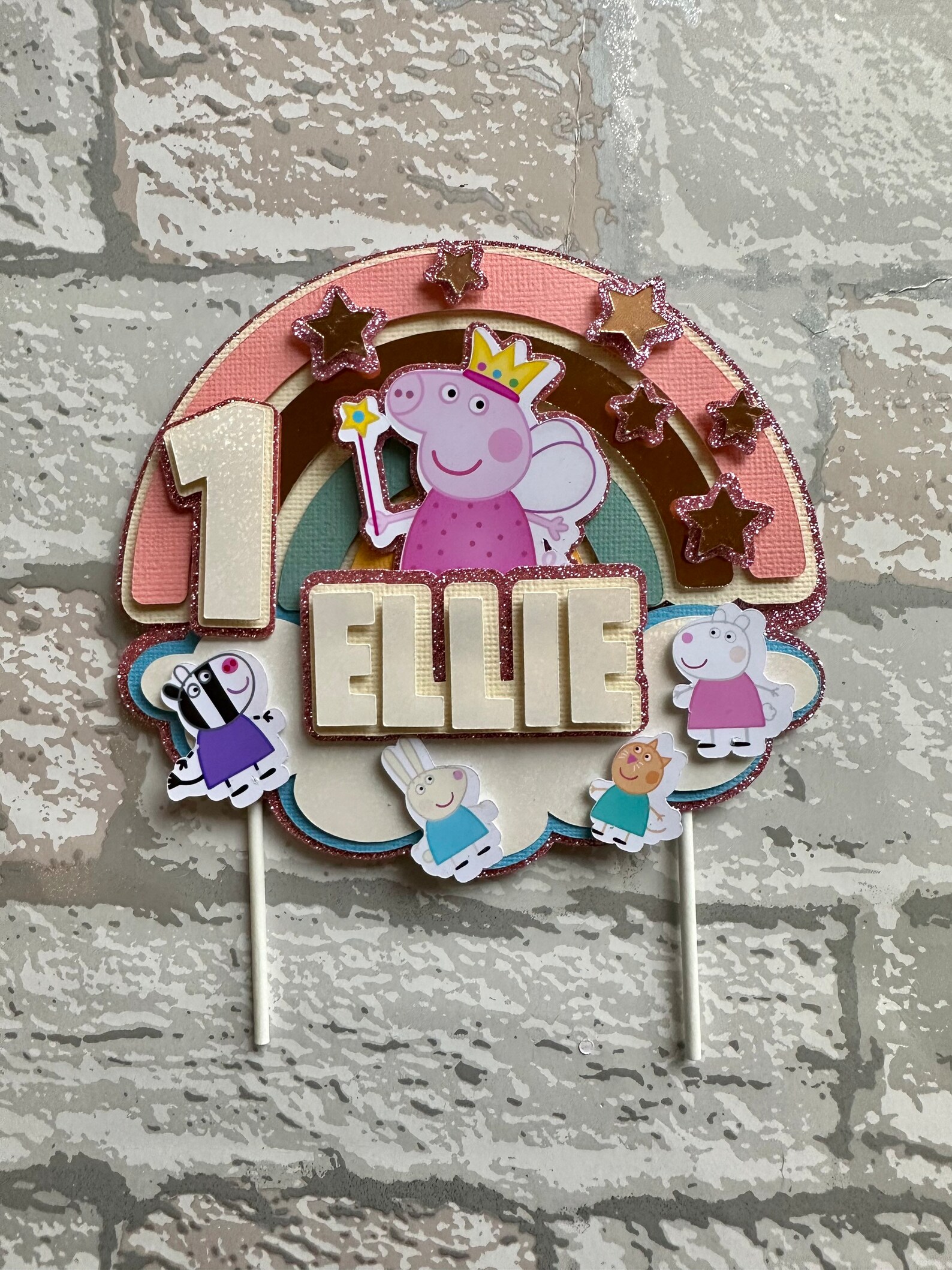 Peppa Pig Cake Topper / Personalised Cake Topper - Etsy UK