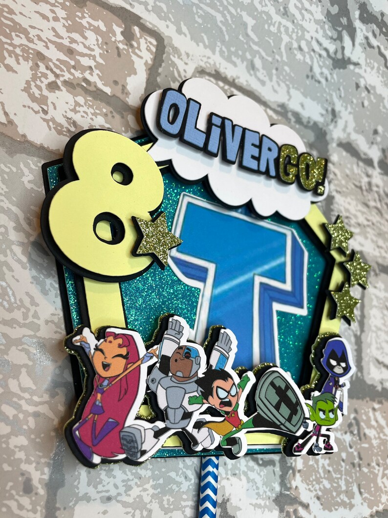 Teen Titans Go Cake Topper / Personalised Cake Topper - Etsy UK