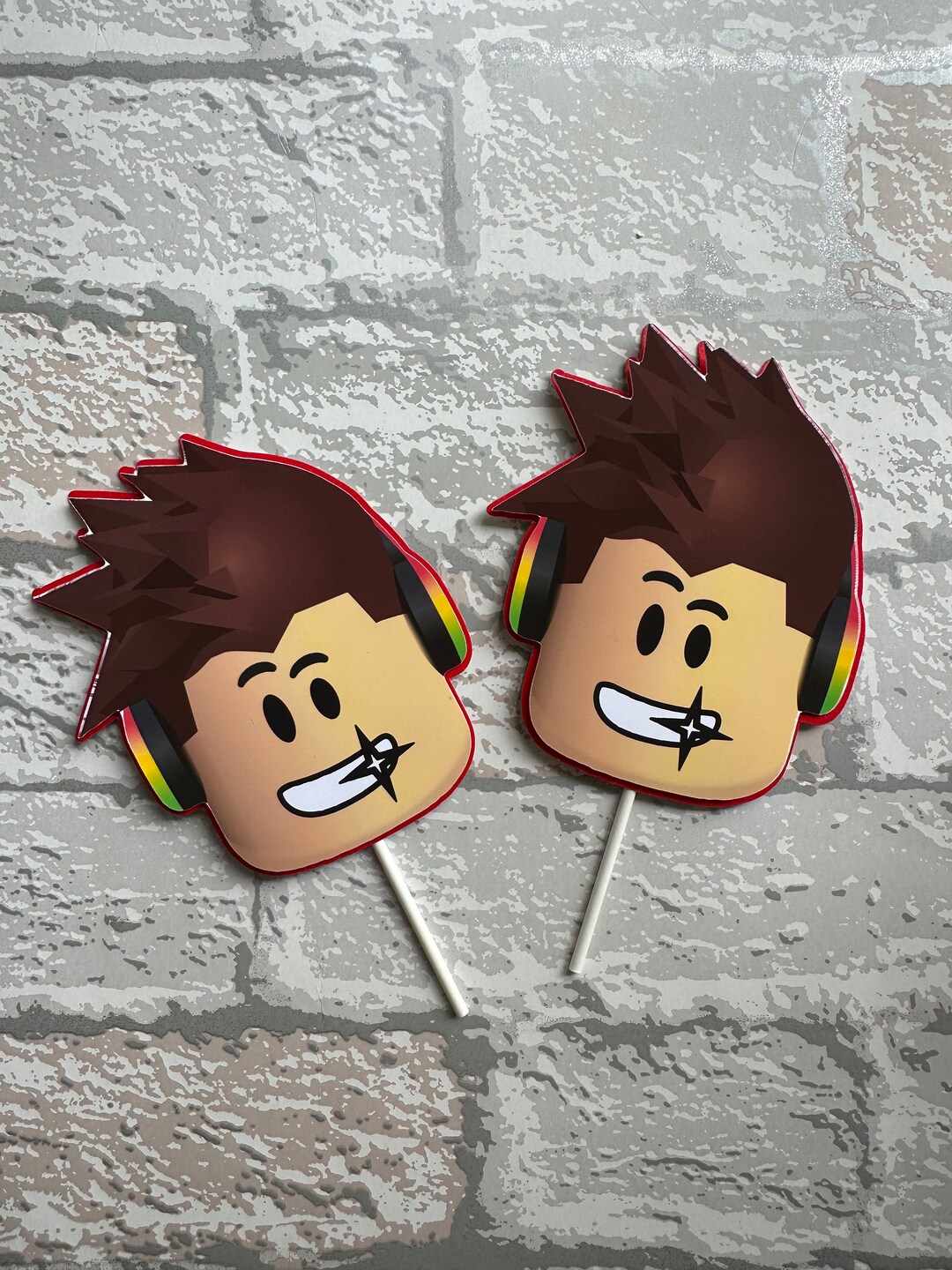 Roblox Cake Topper Head Personalised Toppers - Etsy