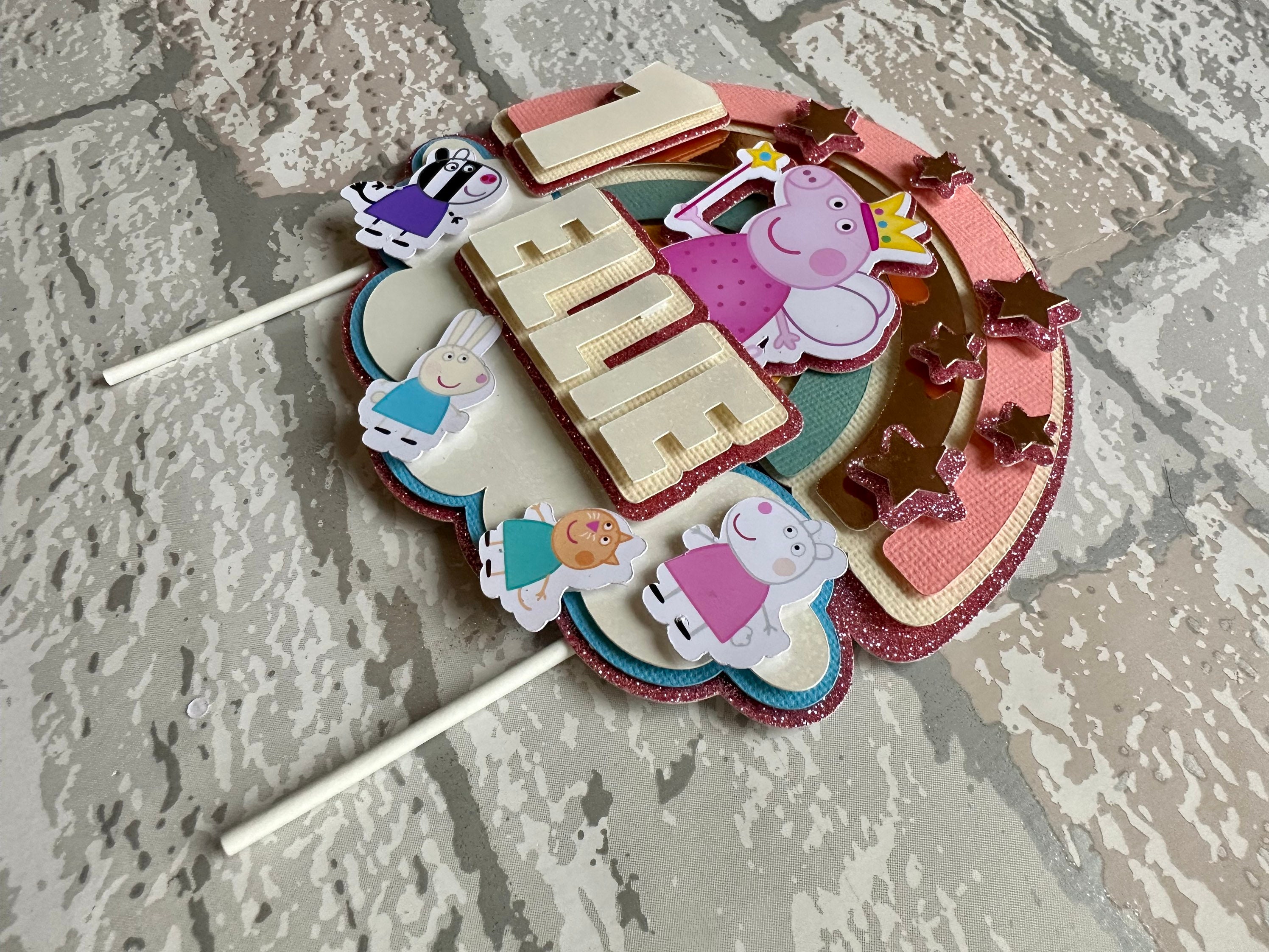 Peppa Pig Cake Topper / Personalised Cake Topper - Etsy UK