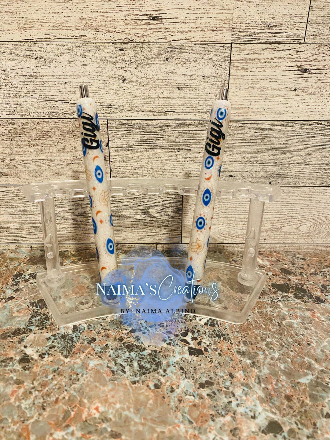 Refillable Evil Eye Glitter Gel Pen - Etsy