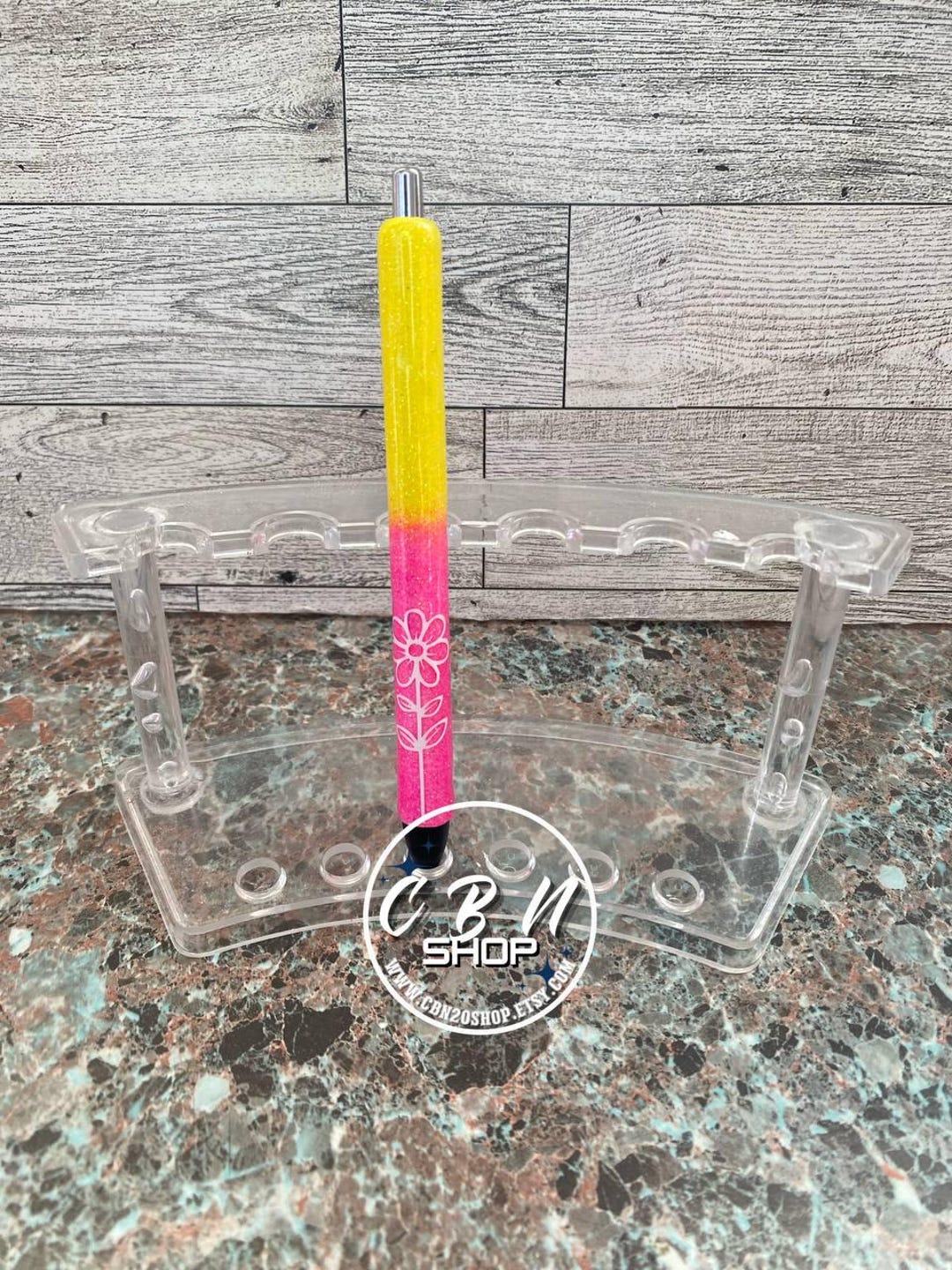 Refillable Pink Lemonade Spring Flowers Glitter Epoxy Gel Pen - Etsy