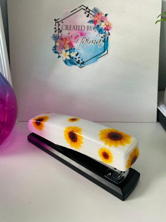 Sunflower Glitter Epoxy Stapler - Etsy