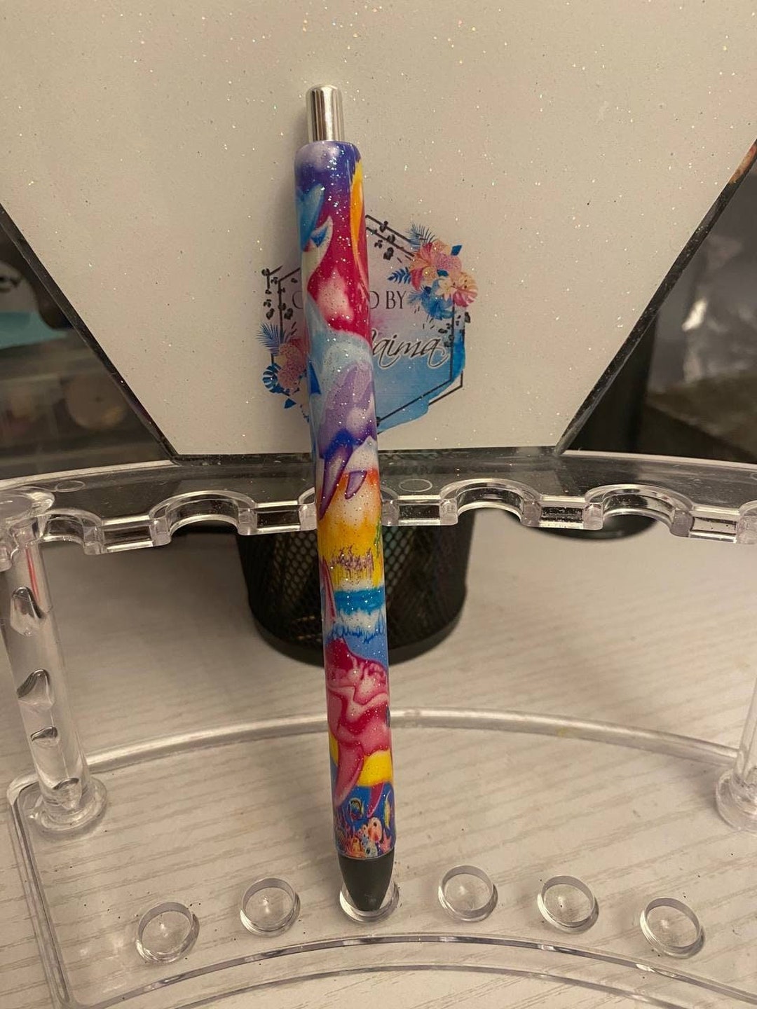 Refillable Colorful Dolphins Epoxy Gel Pen - Etsy