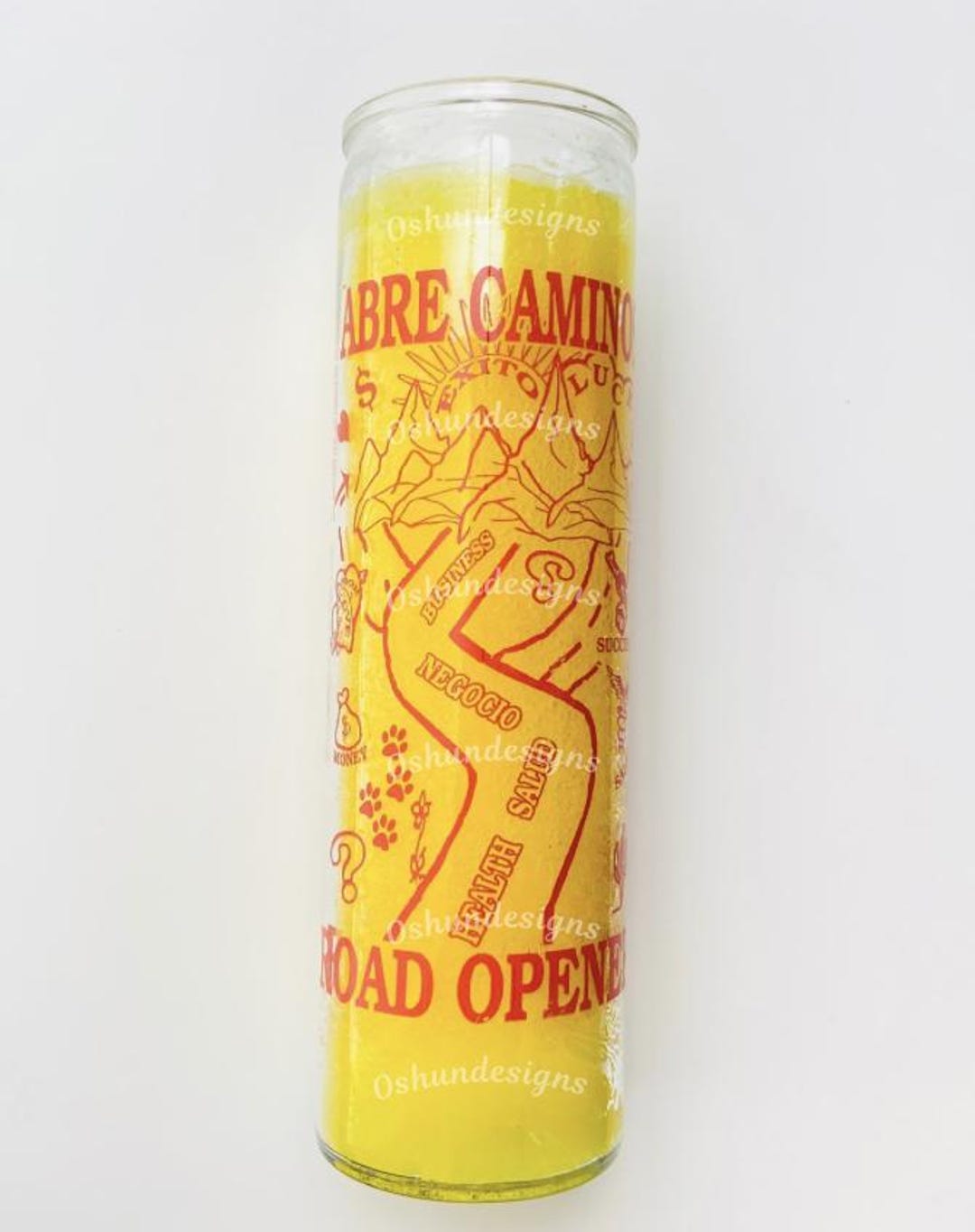 Open Roads Yellow Candle, Road Opener, Prosperity & Success, Abre ...