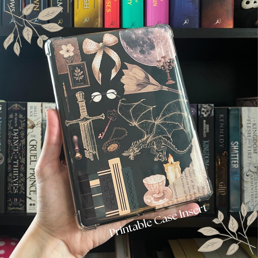 Dark Academia Printable Kindle Insert | Green Kindle Insert | Printable ...