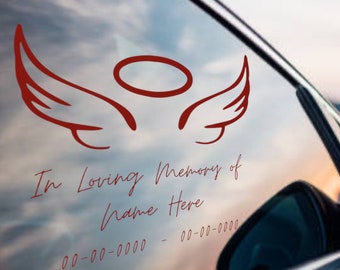 Rest in Peace Window Decal, Passed Away Decal, Remembrance Decal, Death ...