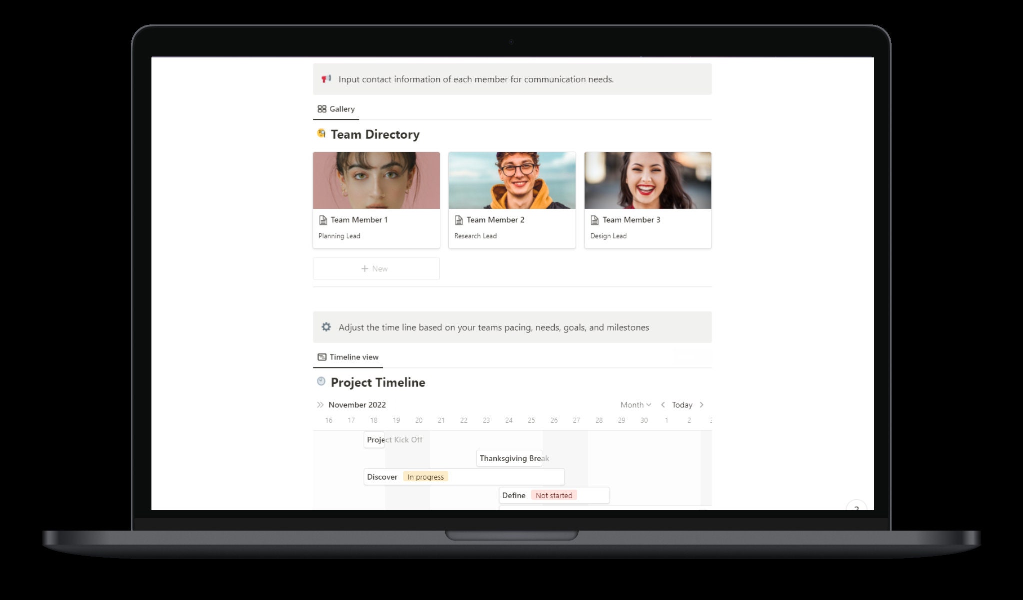 Notion Template Project Planning Timeline UX Design Project Planner - Etsy