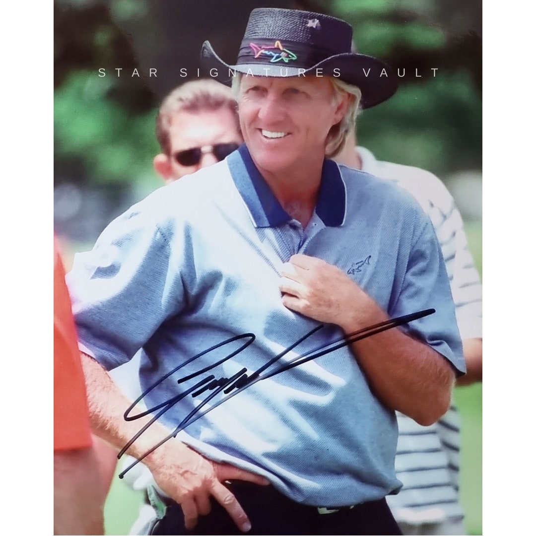 Greg Norman Pro Golfer Signed Photo Genuine Signature With COA ...